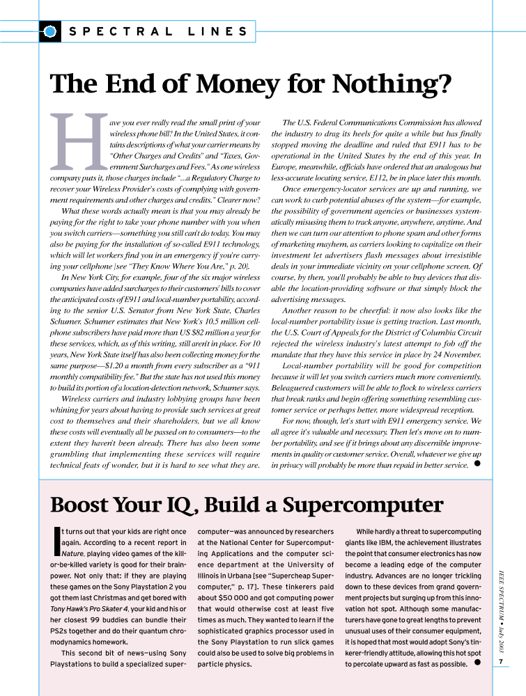 Spectral Lines Boost Your IQ, Build a Supercomputer | IEEE Journals ...