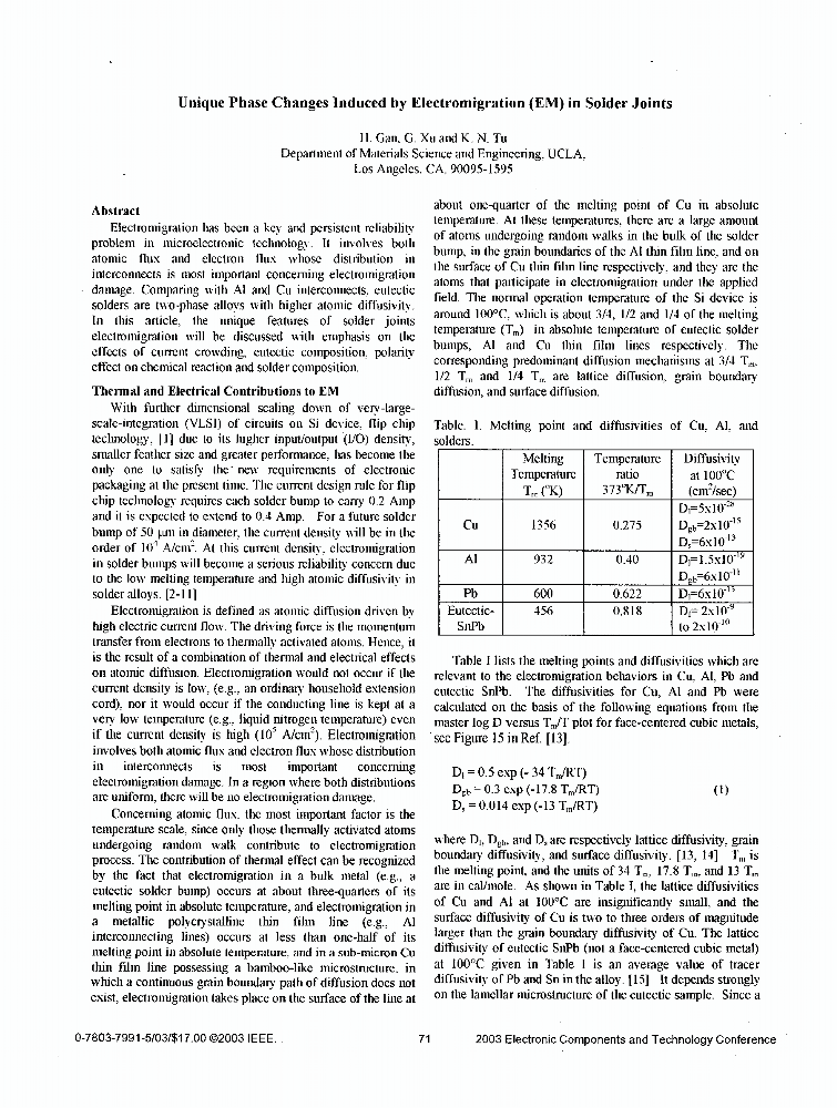 Unique phase changes induced by electromigration (EM) in solder joints ...