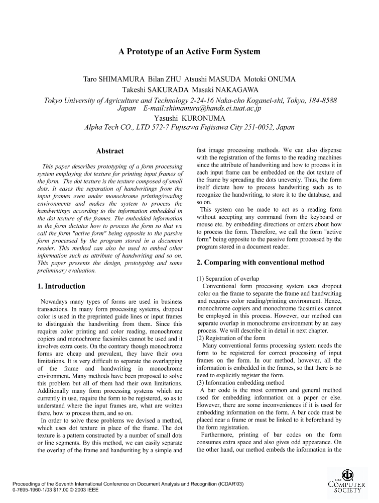 A prototype of an active form system | IEEE Conference Publication ...