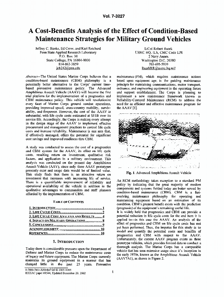 A cost-renefits analysis of the effect of condition-based maintenance ...