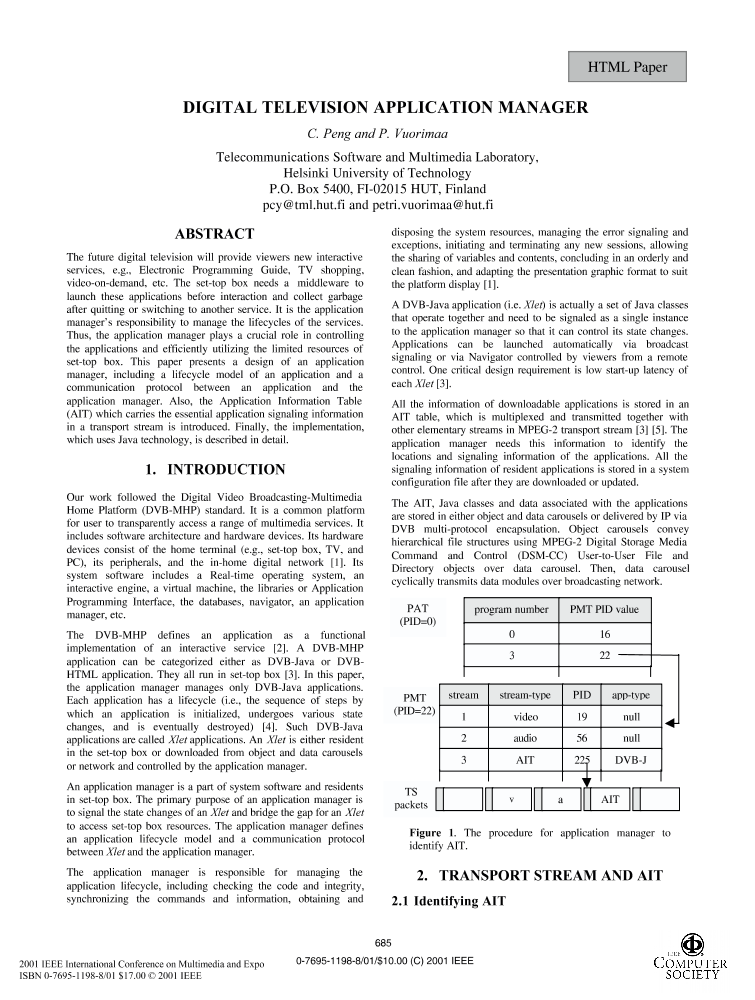 Digital television application manager | IEEE Conference Publication ...