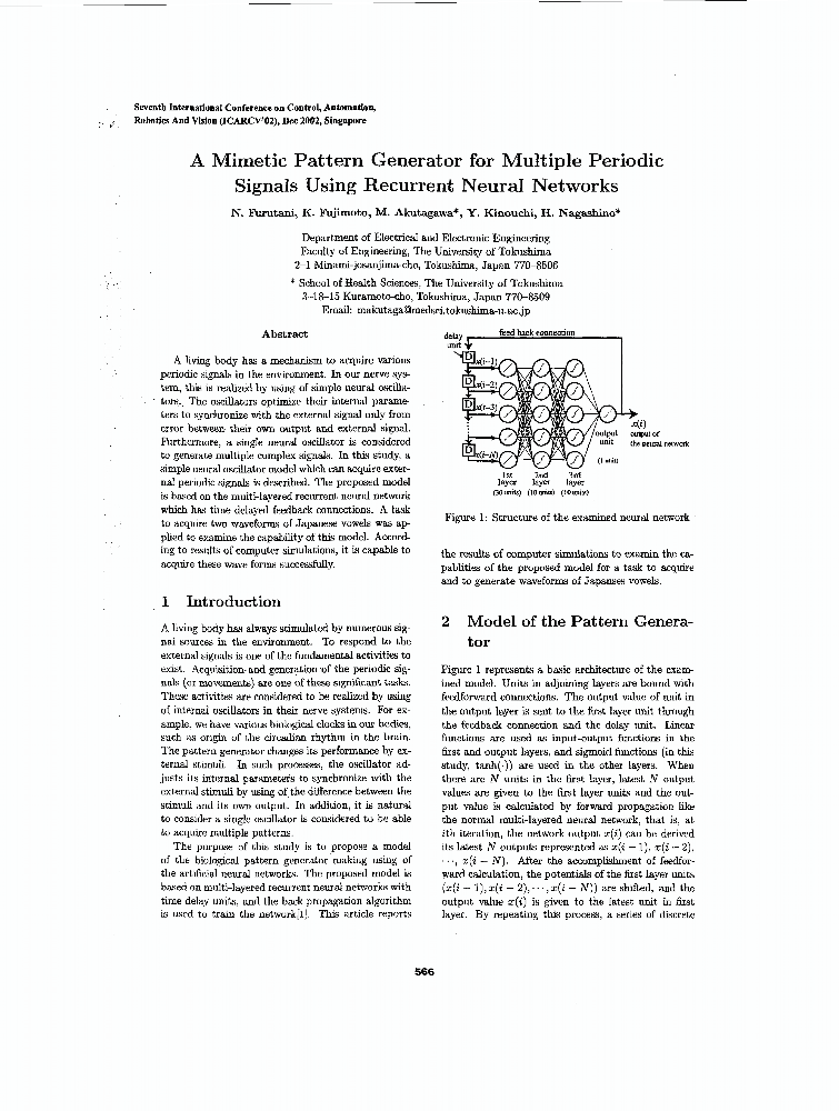 A mimetic pattern generator for multiple periodic signals using ...