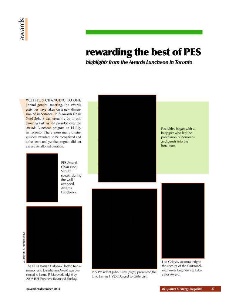 Rewarding the best of PES | IEEE Journals & Magazine | IEEE Xplore