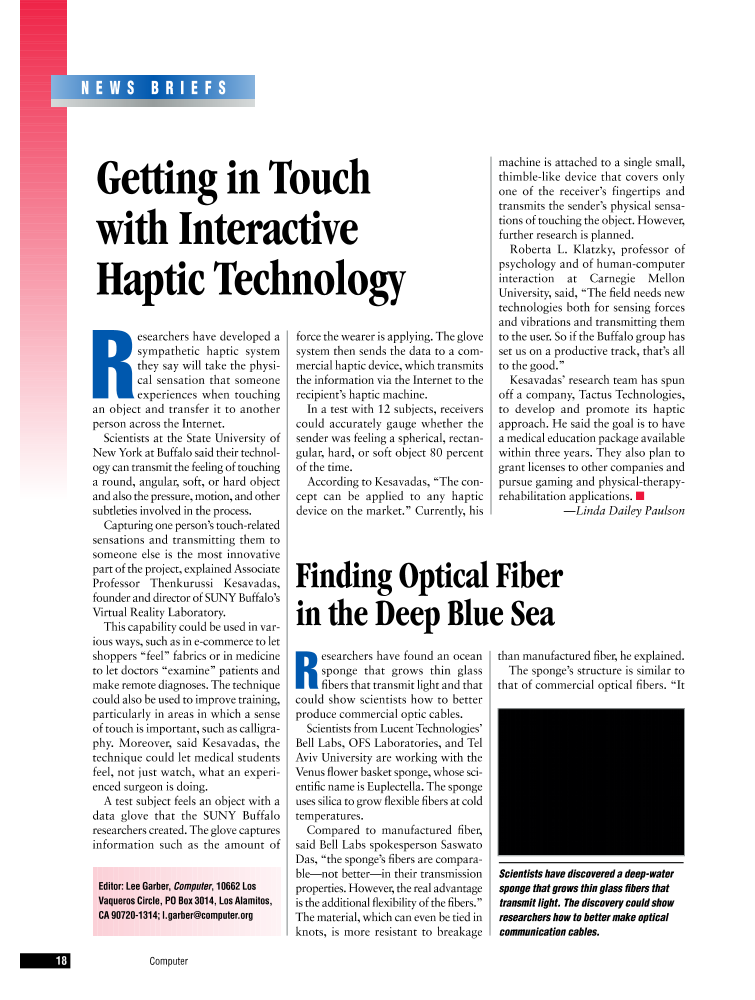 News briefs - Finding optical fiber in the deep blue sea | IEEE ...