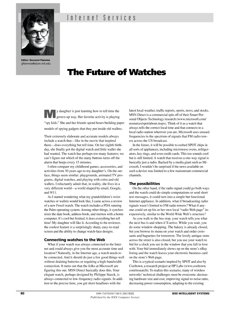The future of watches | IEEE Journals & Magazine | IEEE Xplore