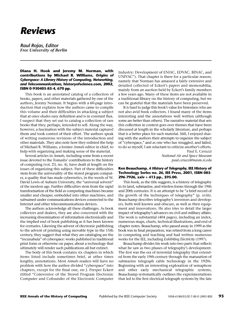 IEE History of Technology Series no. 26 [Book Review] | IEEE Journals ...