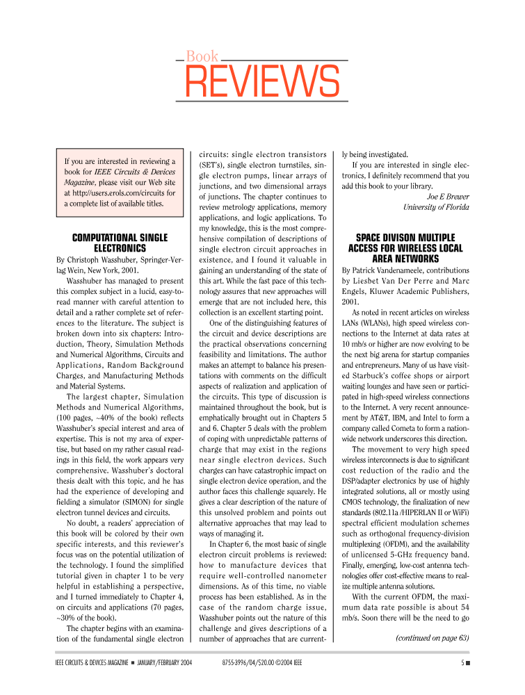 Computational Single Electronics [Book Review] | IEEE Journals ...