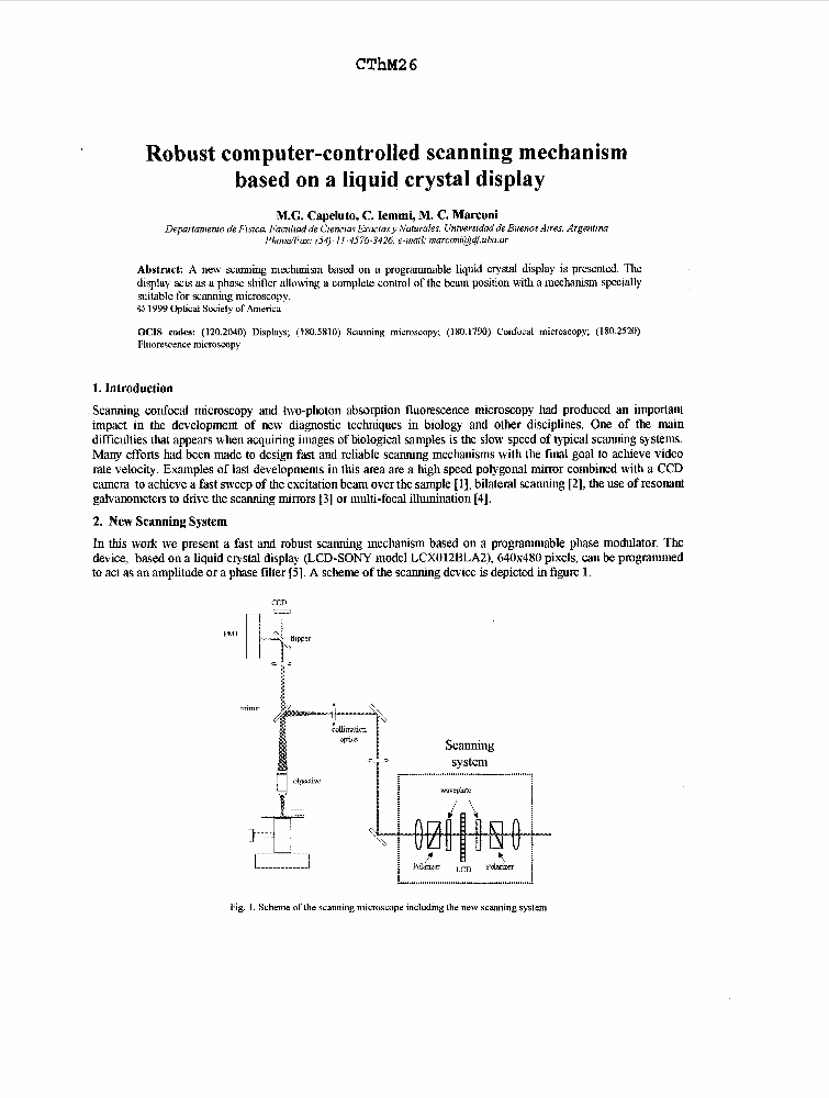 Robust computer-controlled scanning mechanism based on a liquid crystal ...