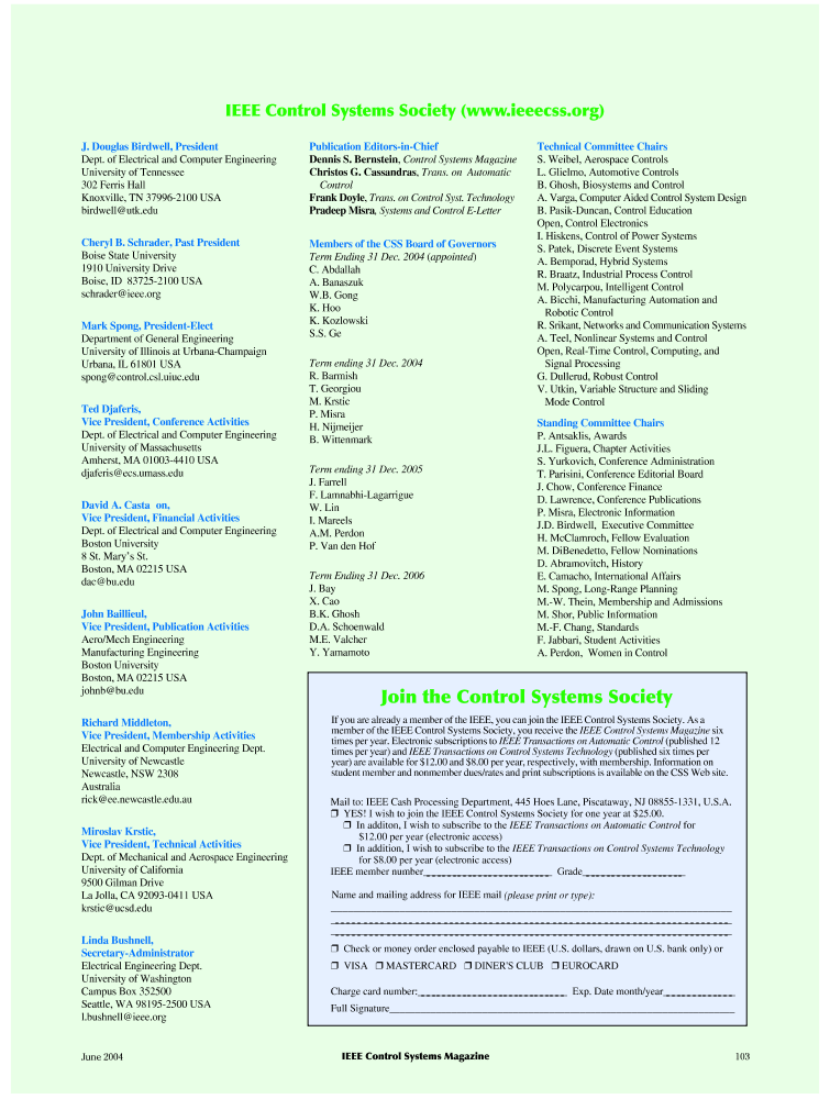 IEEE Control Systems Society | IEEE Journals & Magazine | IEEE Xplore