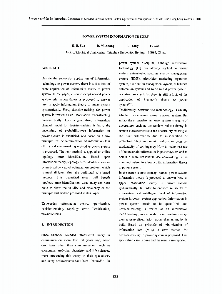 Power system information theory | IET Conference Publication | IEEE Xplore
