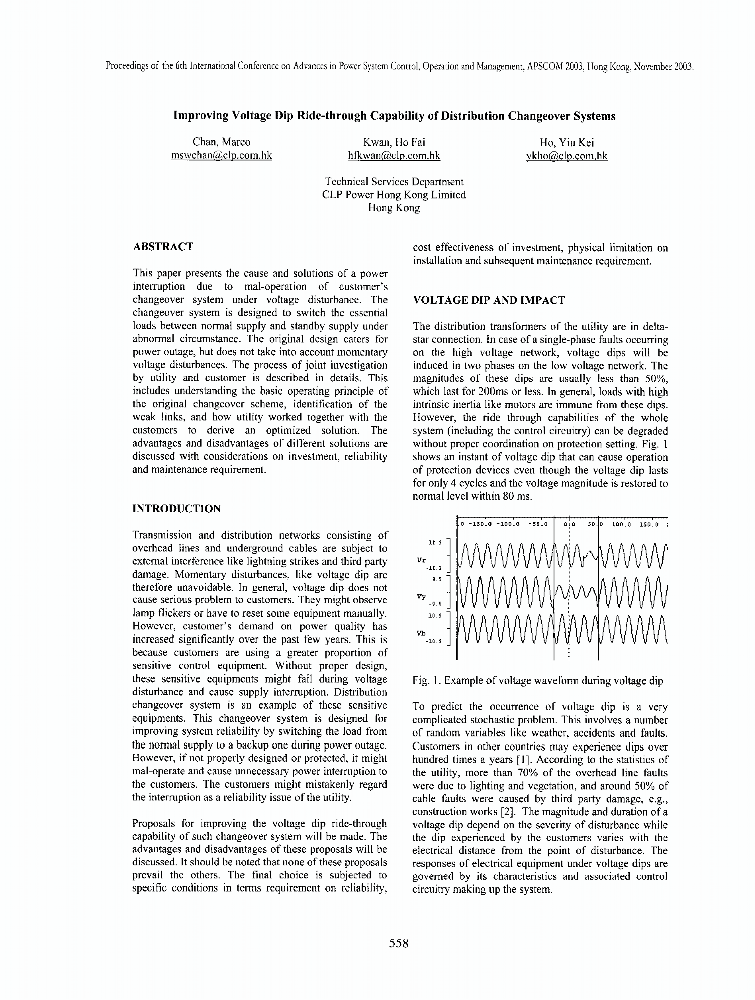 Improving voltage dip ride-through capability of distribution ...