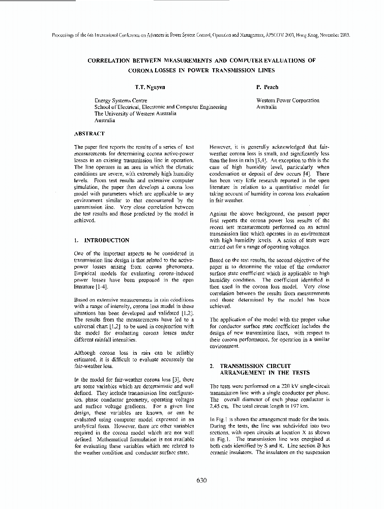 Correlation between measurements and computer evaluations of corona ...