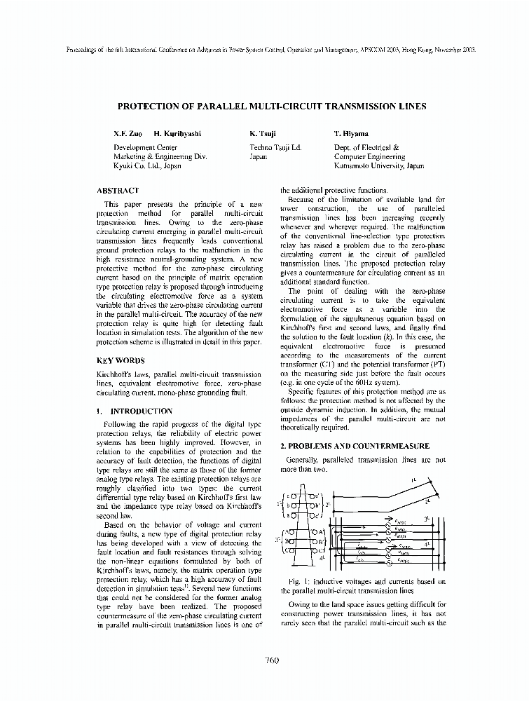 Protection of parallel multi-circuit transmission lines | IET ...