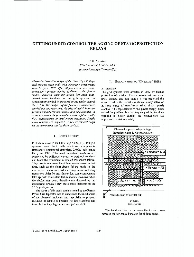 Getting under control the ageing of static protection relays | IEEE ...