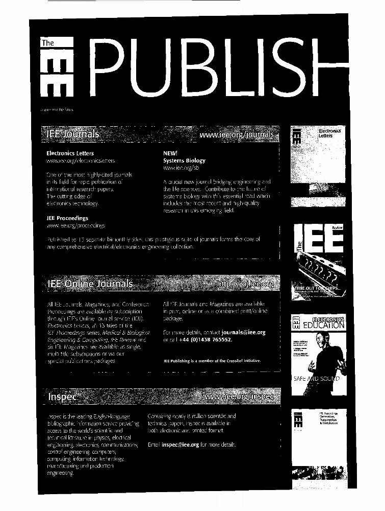 The IEE Publishing | IET Journals & Magazine | IEEE Xplore