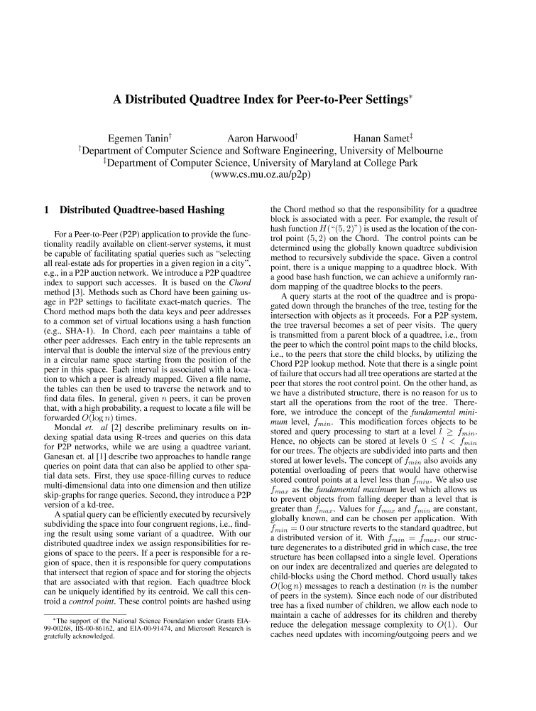 A distributed quadtree index for peer-to-peer settings | IEEE ...