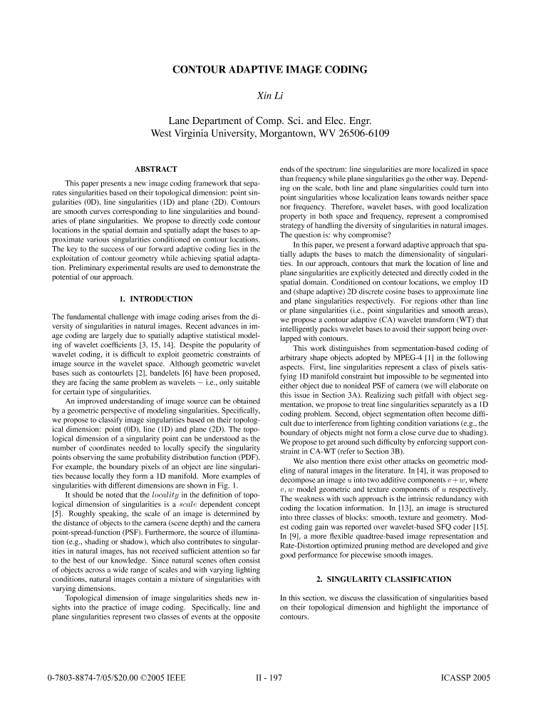 Contour adaptive image coding | IEEE Conference Publication | IEEE Xplore