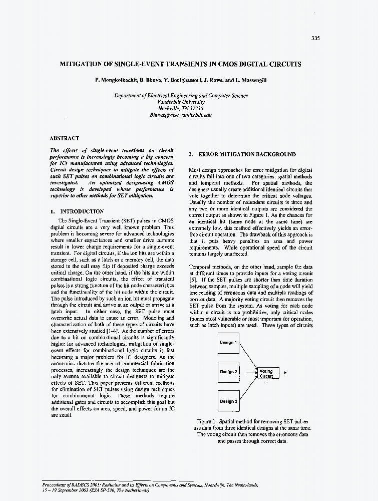 Mitigation of single-event transients in CMOS digital circuits | IEEE Conference Publication ...