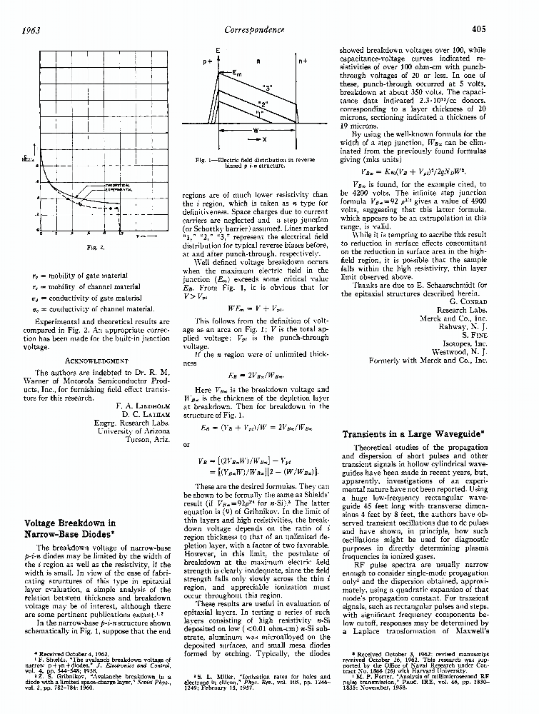 Voltage breakdown in narrow-base diodes | IEEE Journals & Magazine ...