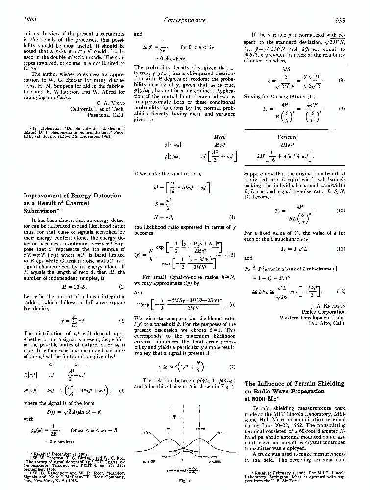 Improvement of energy detection as a result of channel subdivision | IEEE Journals & Magazine ...