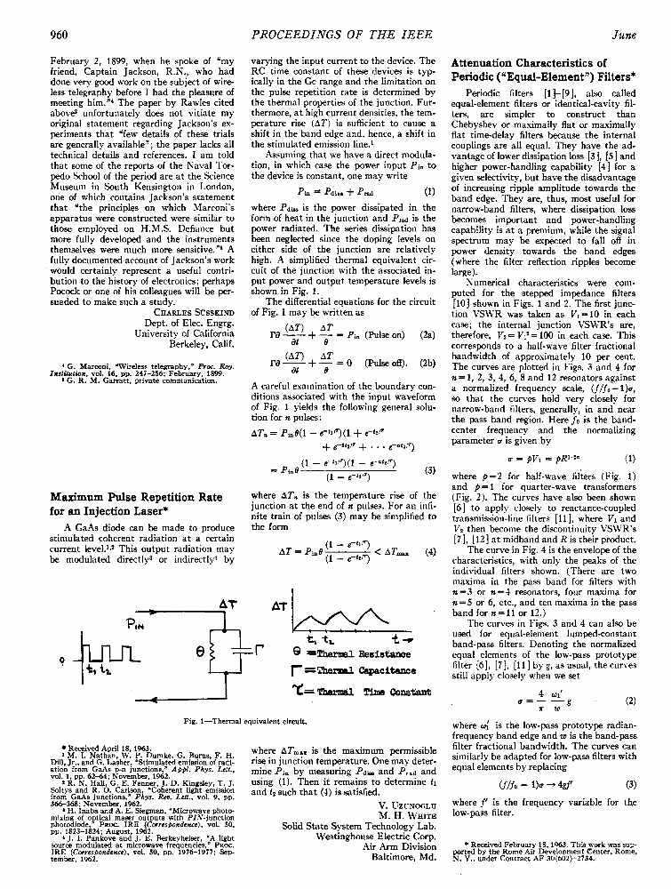 Maximum pulse repetition rate for an injection laser | IEEE Journals ...