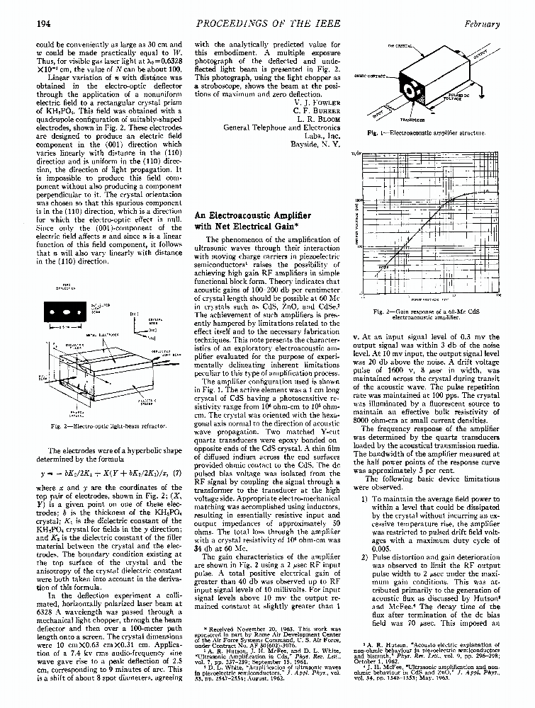 An electroacoustic amplifier with net electrical gain | IEEE Journals & Magazine | IEEE Xplore