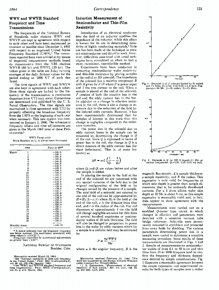WWV and WWVH standard frequency and time transmissions | IEEE Journals ...