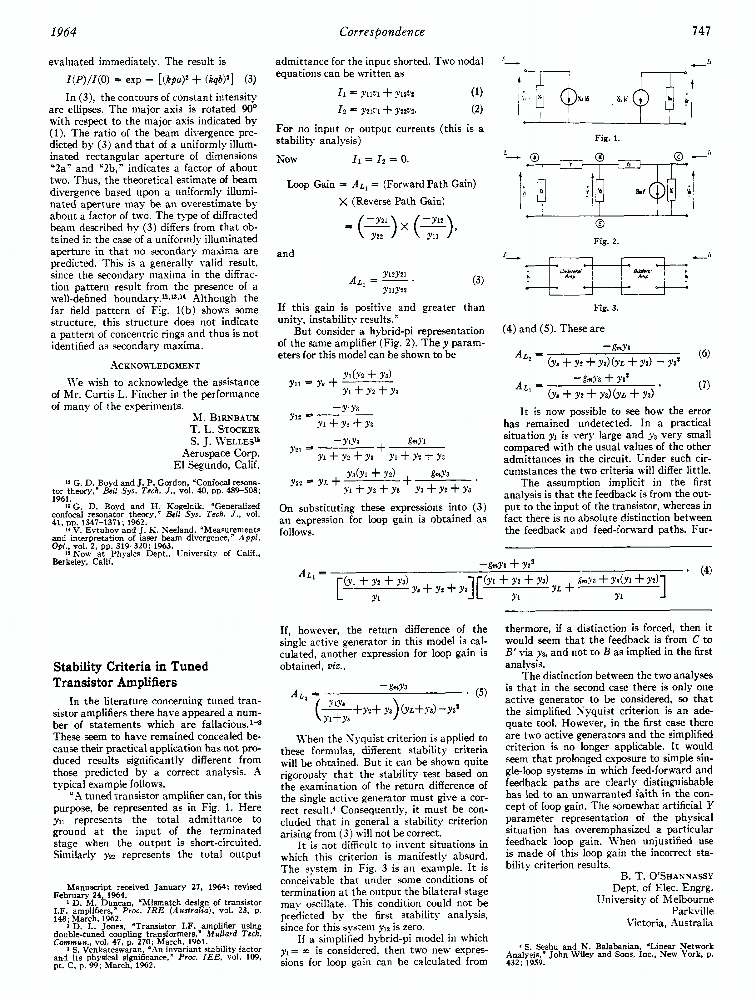 Stability criteria in tuned transistor amplifiers | IEEE Journals ...