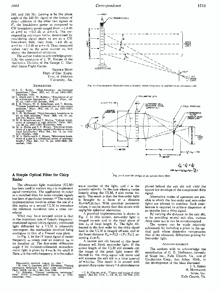 A simple optical filter for chirp radar | IEEE Journals & Magazine ...