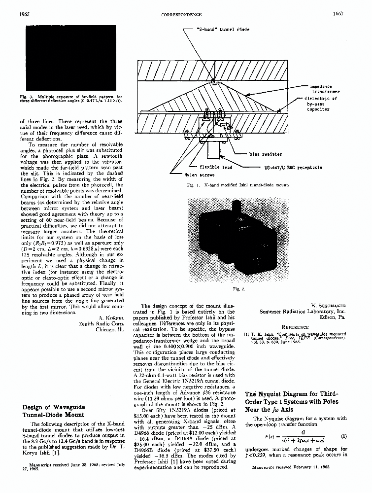 The Nyquist diagram for third-order type 1 systems with poles near the ...
