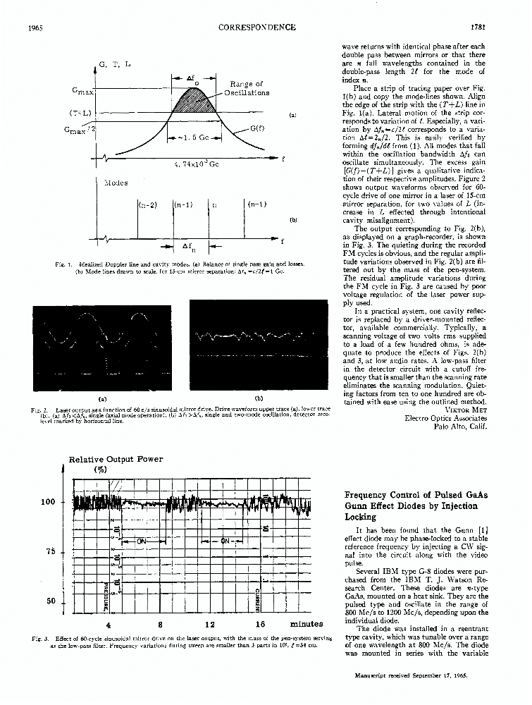 Frequency control of pulsed GaAs Gunn effect diodes by injection ...