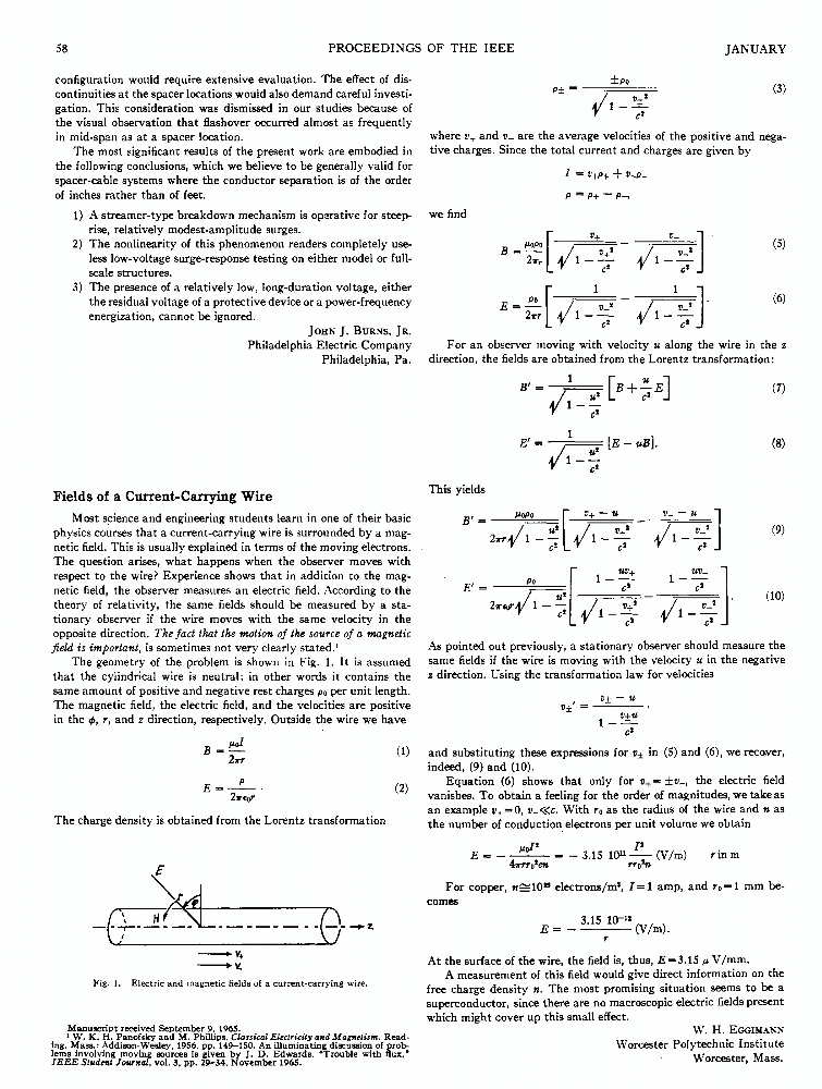 Fields of a current-carrying wire | IEEE Journals & Magazine | IEEE Xplore