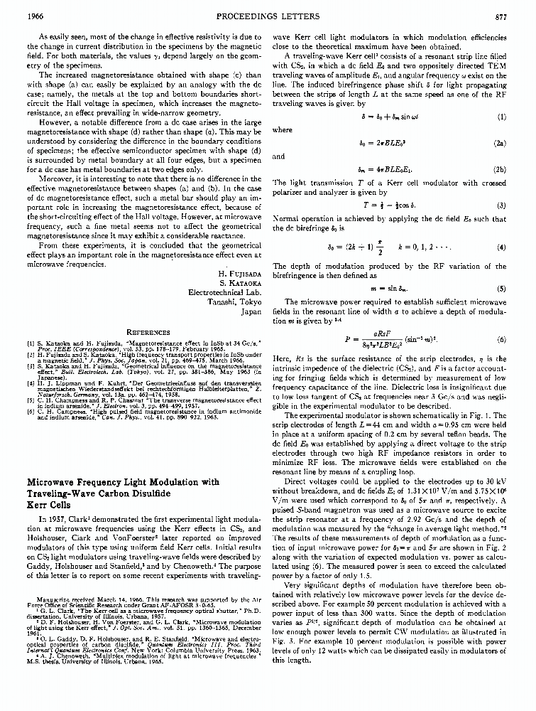 Microwave frequency light modulation with travelling-wave carbon ...