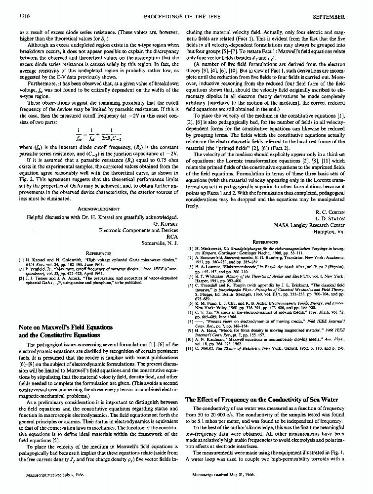 Note on Maxwell's field equations and the constitutive equations | IEEE ...
