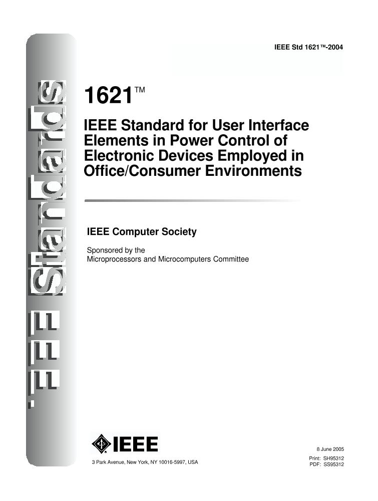 1621-2004 - IEEE Standard for User Interface Elements in Power Control ...