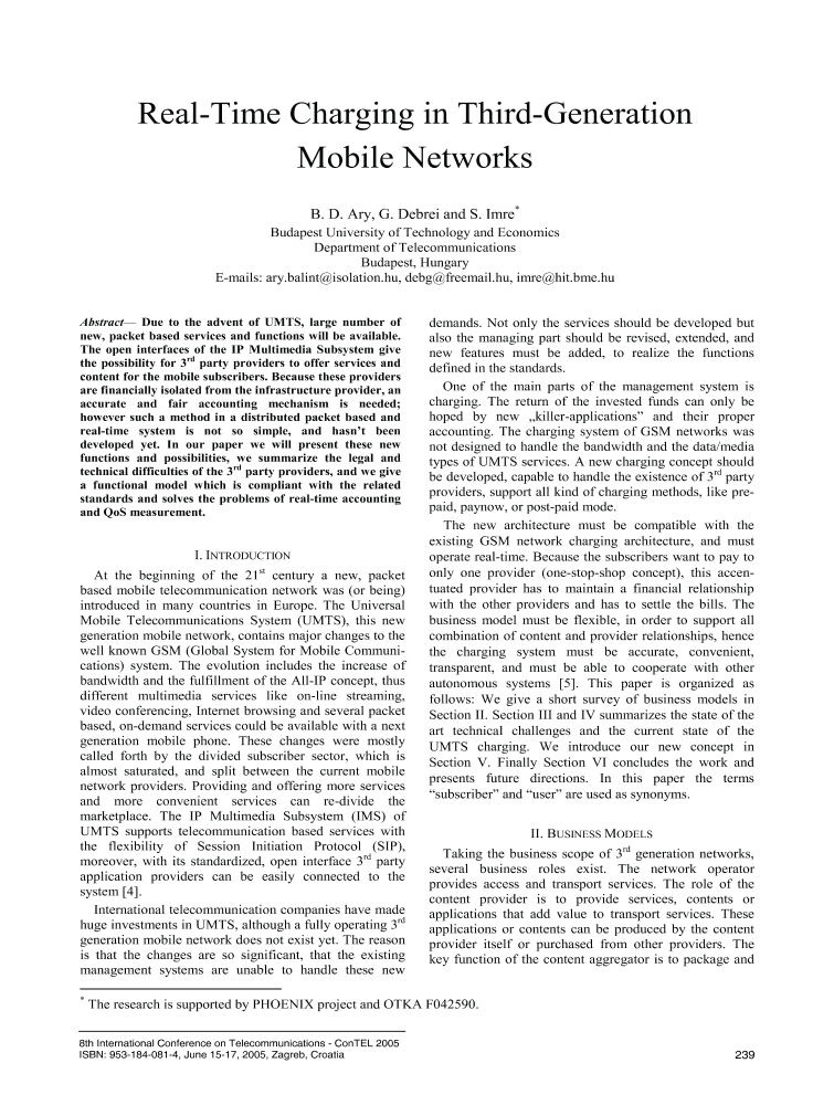Real-time charging in third-generation mobile networks | IEEE ...