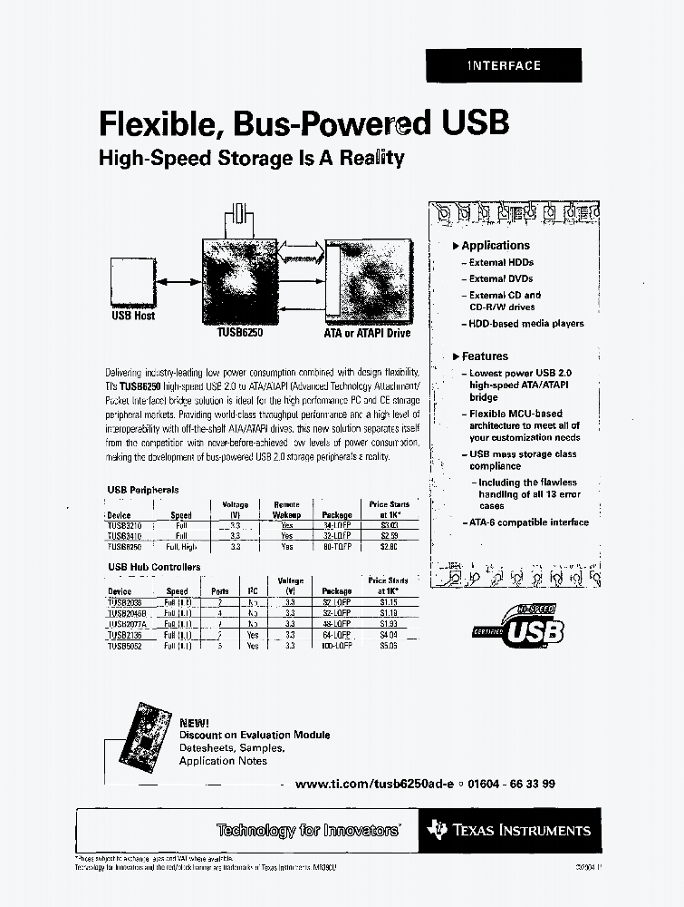 Flexible, bus-powered USB high-speed storage is a reality - Texas ...