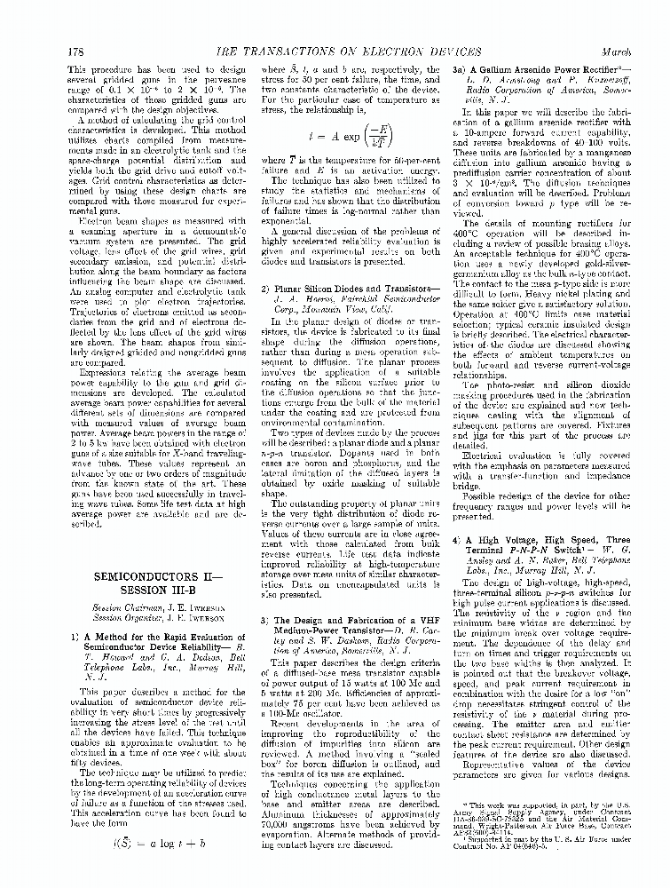 A method for the rapid evaluation of semiconductor device reliability ...