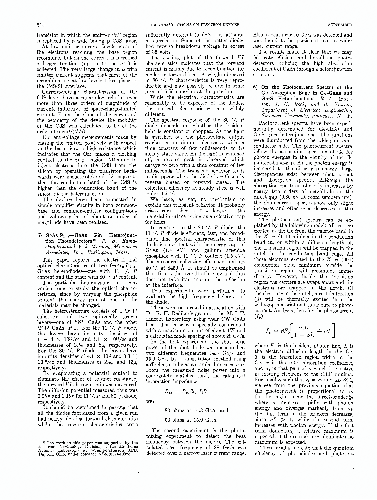GaAsxP1-x—GaAs pin heterojunction photodetectors | IEEE Journals ...