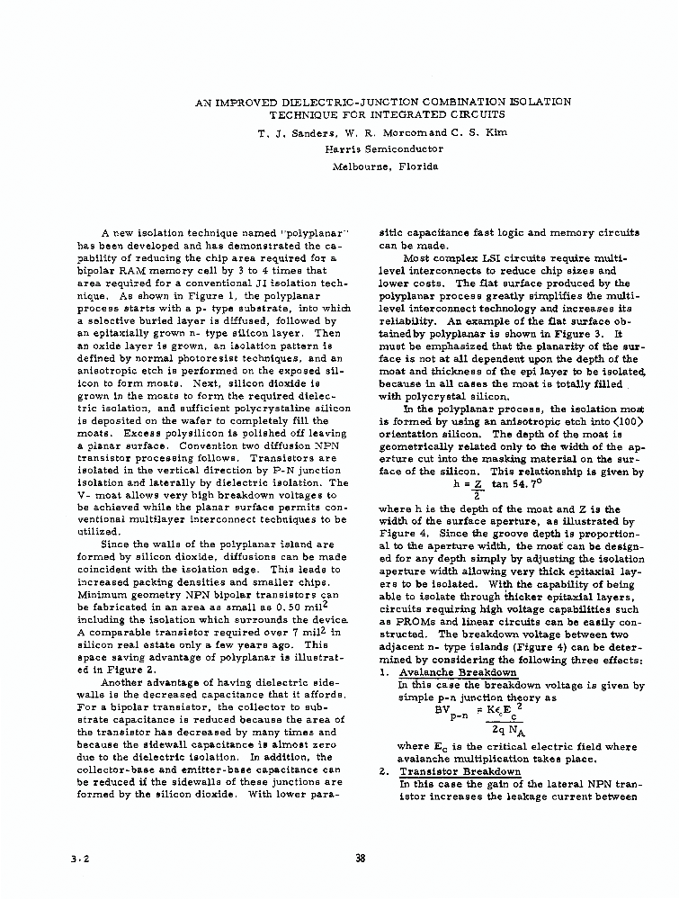 An improved dielectric-junction combination isolation technique for ...