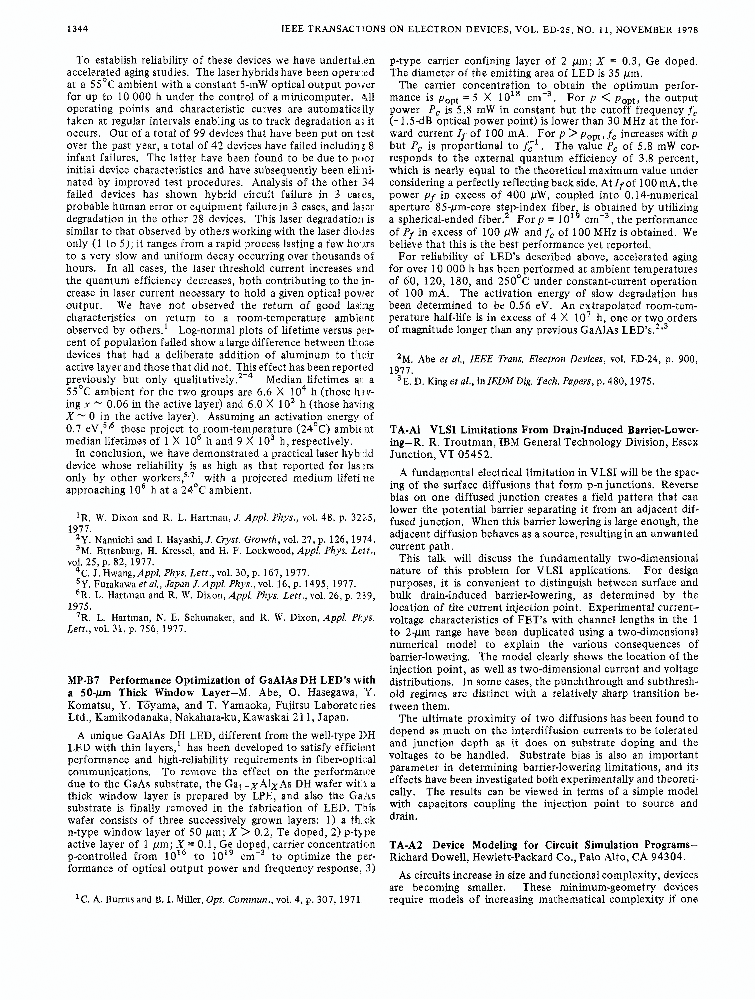 MP-B7 Performance optimization of GaAlAs DH LED's with a 50-µm thick ...