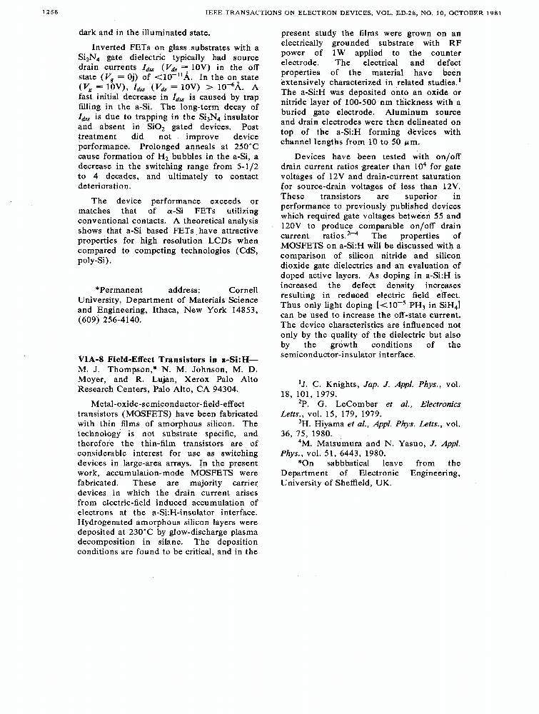 VIA-8 field-effect transistors in a-Si:H | IEEE Journals & Magazine ...