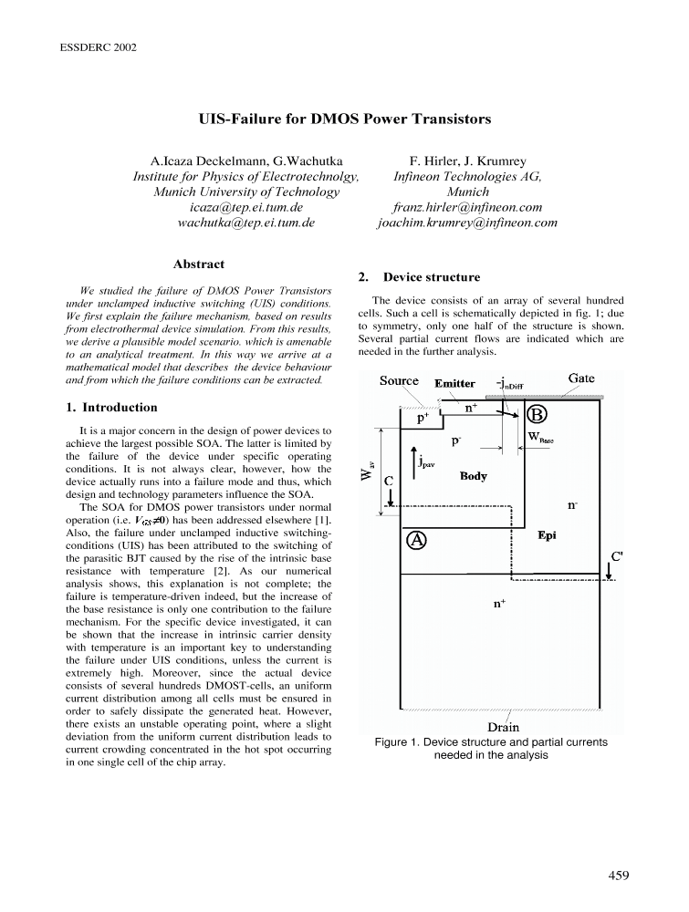 UIS-Failure of DMOS Power Transistors | IEEE Conference Publication ...