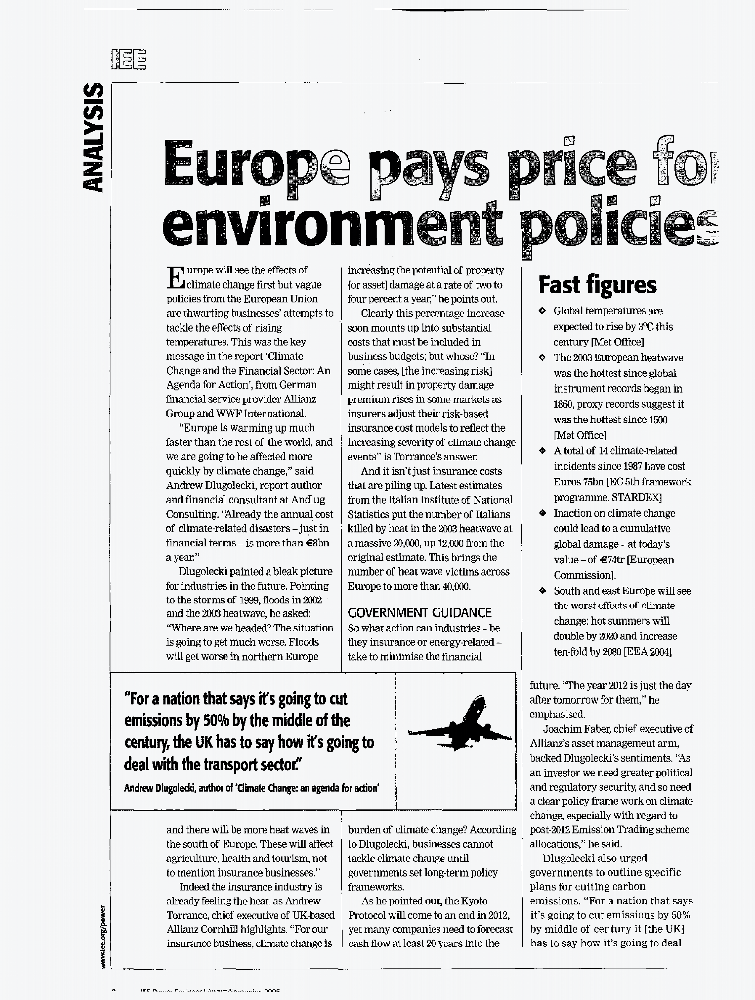 Europe pays price for unclear environment policies | IET Journals ...