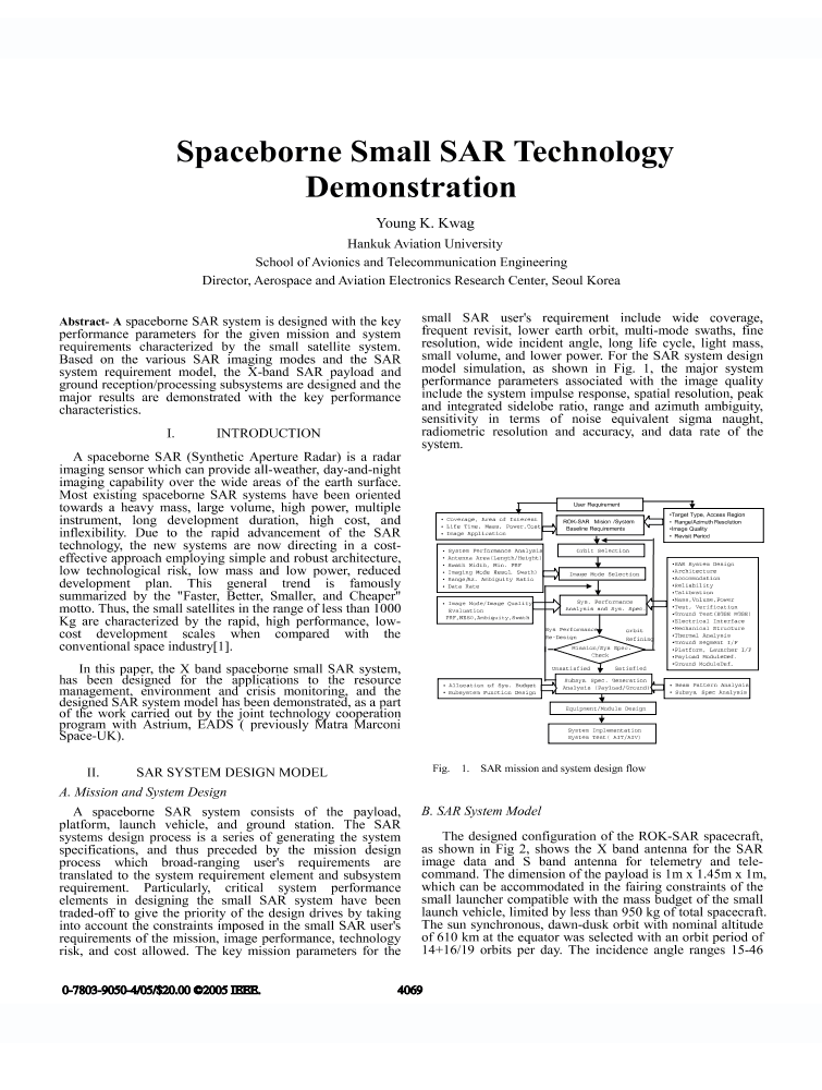 Spaceborne small SAR technology demonstration | IEEE Conference ...