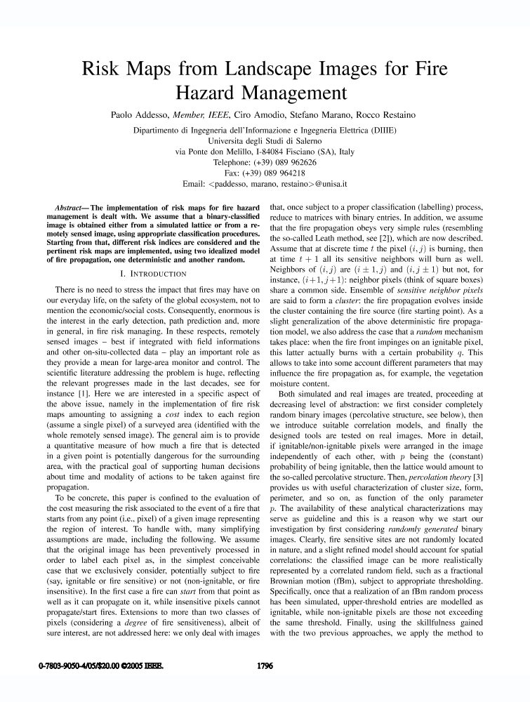 Risk maps from landscape images for fire hazard management | IEEE ...