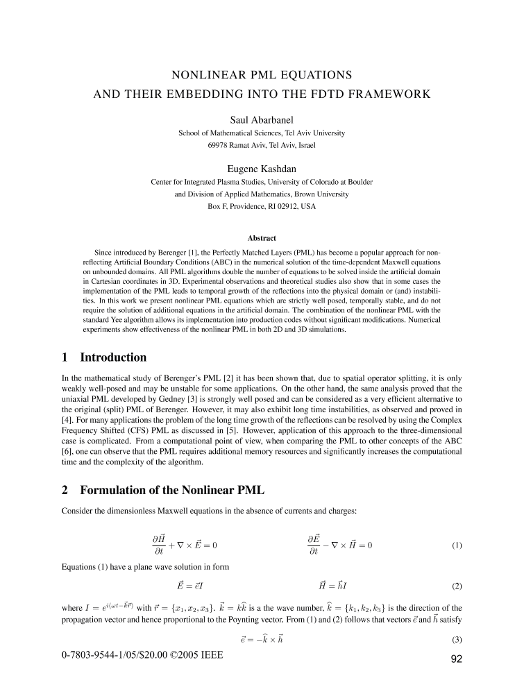 Nonlinear PMI equations and their embedding into the FDTD framework ...
