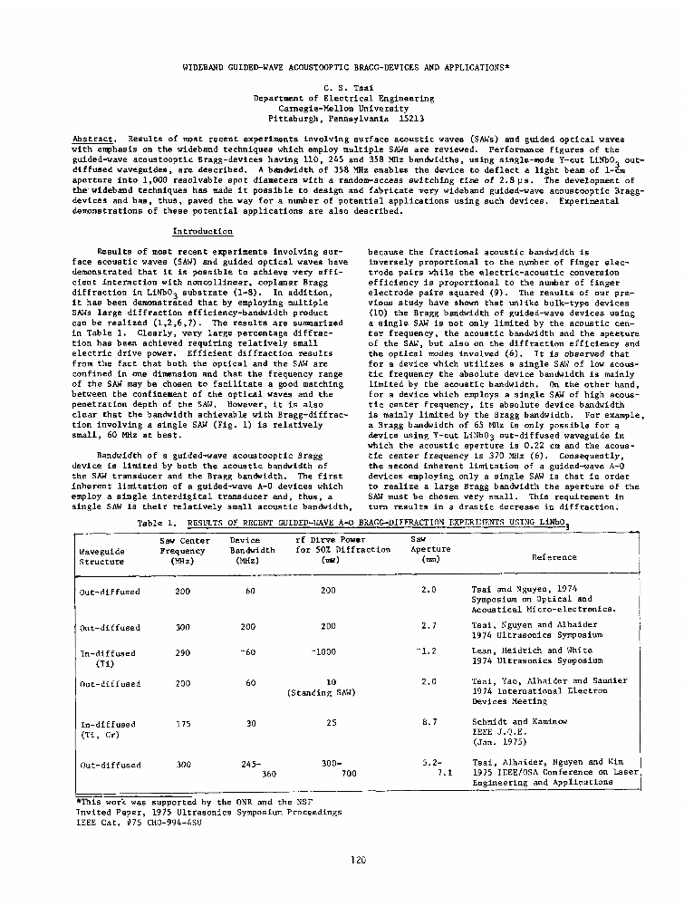 Wideband Guided-Wave Acoustooptic Bragg-Devices and Applications | IEEE ...