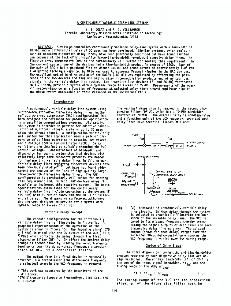 A Continuously Variable Delay-Line System | IEEE Conference Publication ...