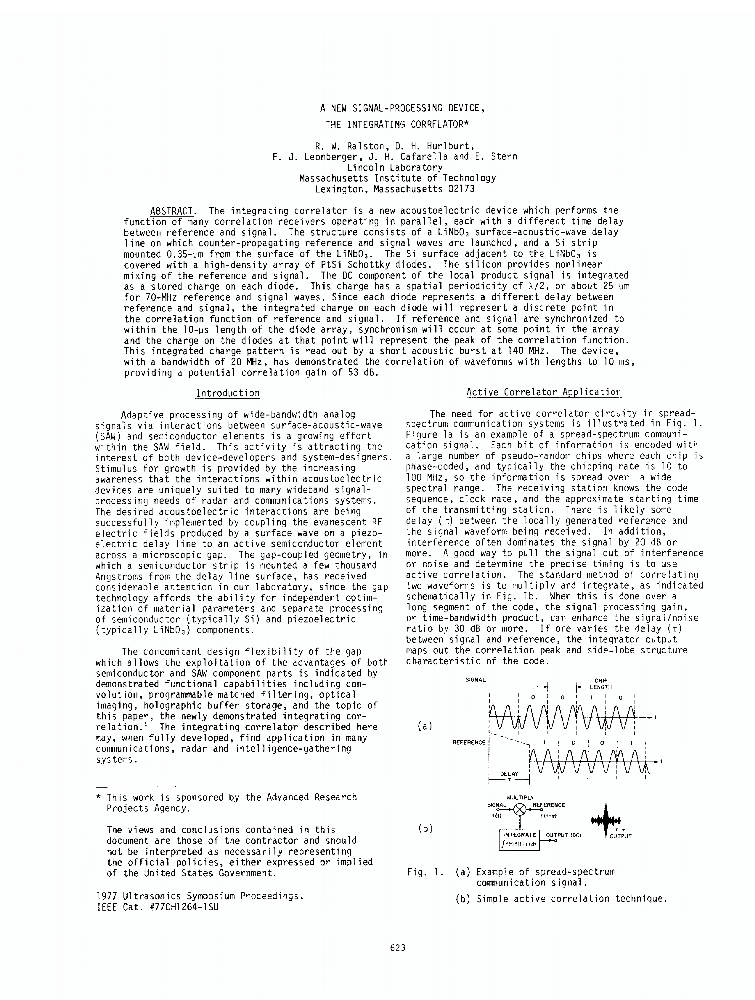 A New Signal-Processing Device, the Integrating Correlator | IEEE ...